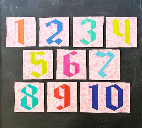 Paper Pieced Number Quilt Blocks Patch Dot