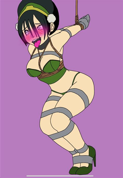 Rule 34 Ahe Gao Arms Behind Back Avatar The Last Airbender Blush Bondage Clothing Collar Hair