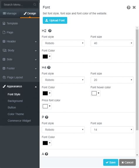 การตั้งค่ารูปแบบฟอนต์ Makewebeasy Blog