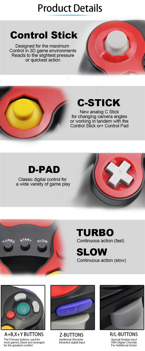 Ngc Wired Controller Redblack Colorgame Controller Ngc Wired Controller Redblack Colorgame Controller