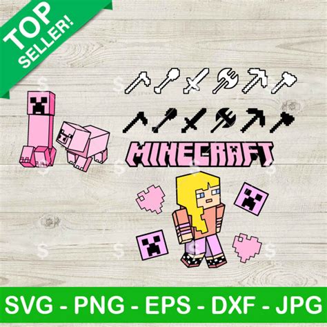Minecraft Girl Svg Cricut Minecraft Game Characters Svg Cricut