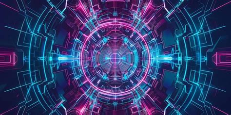 Highspeed Data Tunnel In Cyberspace Premium Ai Generated Image