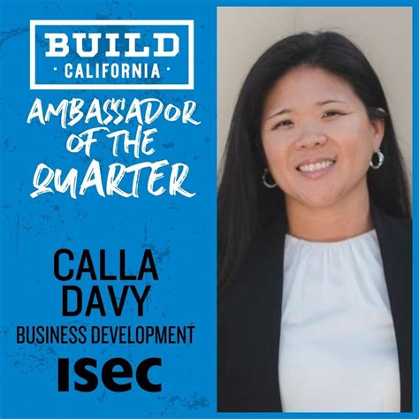 Congratulations To Calla Davy Our Build California Ambassador Of The Quarter Our Ambassadors