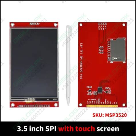 3 5 inch tft lcd module with touch panel ili9488 driver 320x480 spi