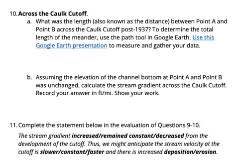 solved ah ΔΙ stream gradient stream gradient is measured by