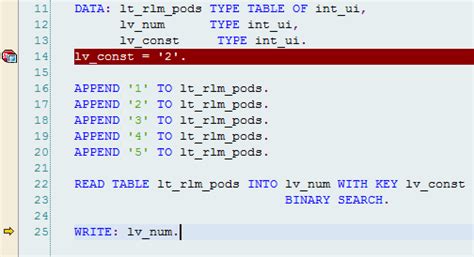 Solved How To Binary Search Itab Without Structure Sap Community