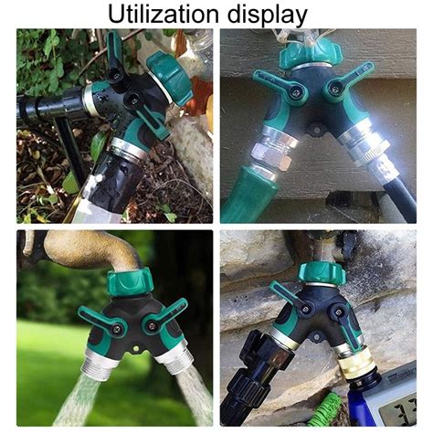 7pcs Set Y Type Two Way Metal Quick Connectors Water Pipe Splitter With Nipple EU Style