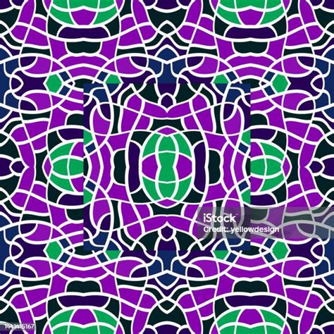 크리에이티브f 선형 모자이크 원활한 패턴 추상적 인 끝없는 벽지 빈티지 기하학적 타일 장식 0명에 대한 스톡 벡터 아트 및 기타 이미지 Istock