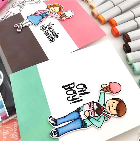 Carly Tee Easy Masking Techniques For Cardmakers National Ice Cream Day