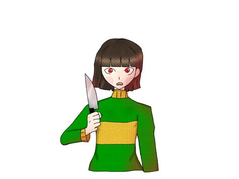 Attempt At A Danganronpa Style Chara Sprite Rundertale