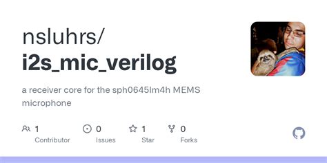 github nsluhrs i2s mic verilog a receiver core for the sph0645lm4h mems microphone