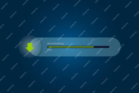 Premium Vector Glossy Downloading Bar Progress Ui Design