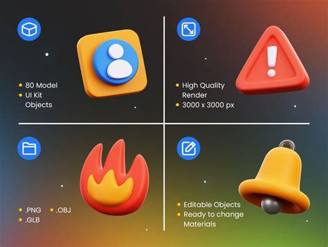 D UI Kit Elements Ui Kit Web Development Tools Kit