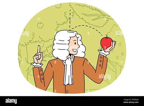 Science And Physical Experience Concept Sir Isaac Newton Scientist Standing And Exploring