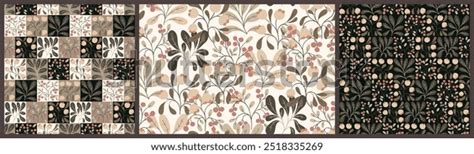 Seamless Floral Pattern Decorative Botanical Design Stock Vector Royalty Free 2518335269