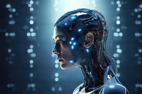 Premium Ai Image A Symbolic Concept Image Of Ai Technology Fused With A Human Robot Brain By