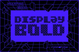 MultiType Brick Display Bold Font By Cyanotype Creative Fabrica