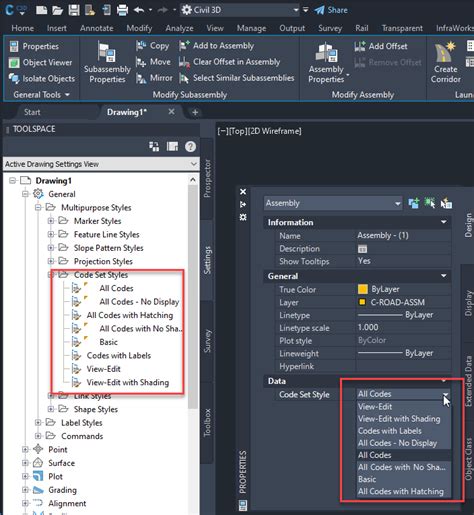 Able To Display Order Of The Code Set Styles In The List Of Properties Tab Autodesk Community