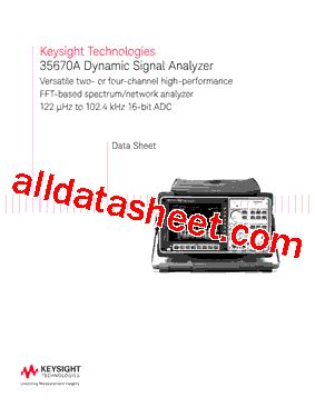 35670A Datasheet PDF Keysight Technologies