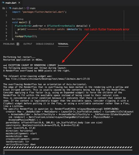 `fluttererroronerror` Is Not Called When Framework Throws An Error
