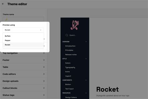 customize styleguide colors with the theme editor zeroheight