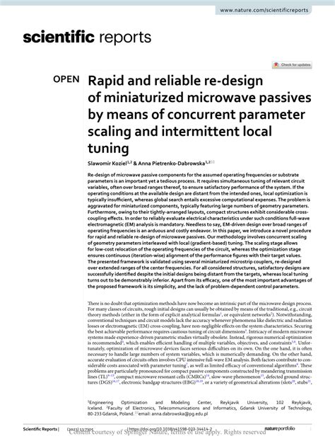 pdf rapid and reliable re design of miniaturized microwave passives