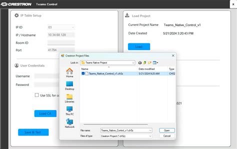 Deployment Crestron® Control App For Microsoft Teams® Rooms Manual