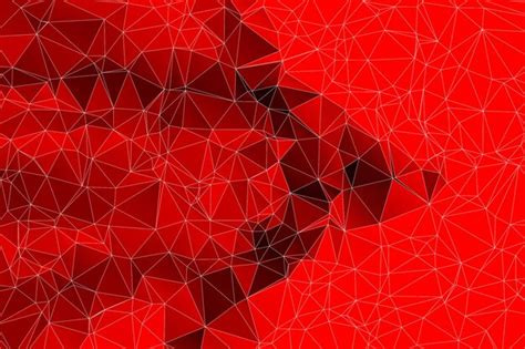 Premium Vector Dynamic Polygons Red Gradient Mosaic Background