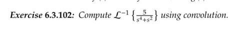 Solved Exercise 63102 Compute L−1 S4s25 Using