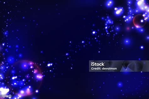 화려한 배경입니다 원형 Bokeh 스파클 컬러 조명 배경입니다 마법의 공간 우주 반짝 거품 배너 또는 포스터 디자인을 위한 다채로운 레이아웃 템플릿입니다 Eps 10입니다