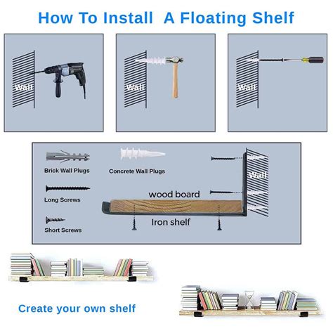 Amazing 4 Pack Black 60in Floating Shelf Brackets Evolf