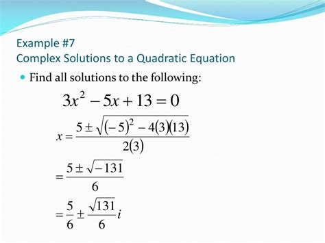 Ppt 45 Complex Numbers Powerpoint Presentation Free Download Id