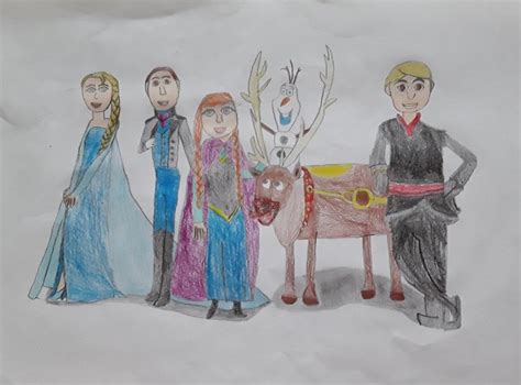 How To Draw Elsa And Anna From Frozen