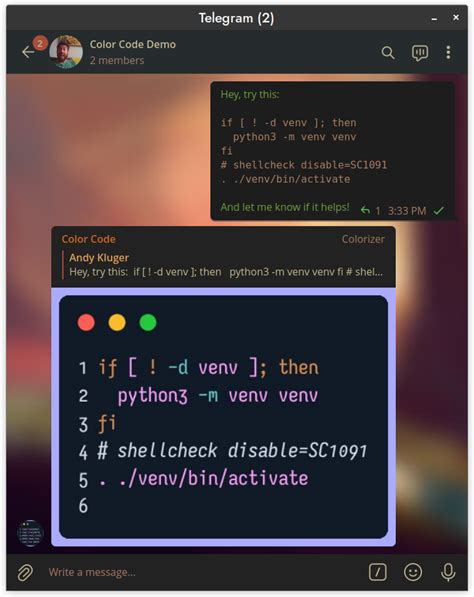 GitHub AndydeCleyre Colorcodebot A Simple Telegram For Syntax