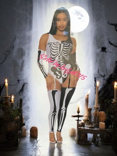 Womens Sexy Skeleton Halloween Party Cosplay Adult Size Xl 10 12