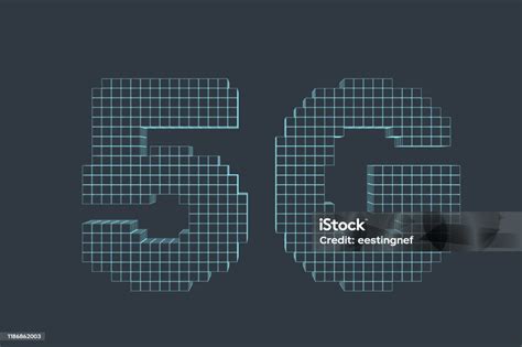 5g 네트워크 기호 무선 인터넷 기호입니다 3d 복셀 벡터 개요 그림입니다 0명에 대한 스톡 벡터 아트 및 기타 이미지 0명 3차원 형태 5g Istock