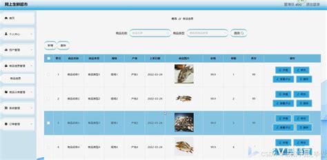 springboot毕设 网上生鲜超市 程序 论文 csdn博客