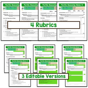 A Full Guessing Game Coding Project In Turtle Editable Resource Package