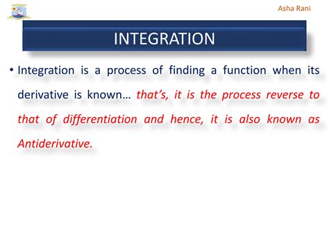 SOLUTION Integration Basics And Its Application Studypool