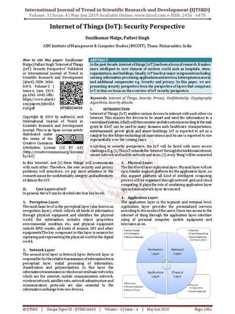 Internet Of Things Iot Security Perspective Download Free Pdf Information Security