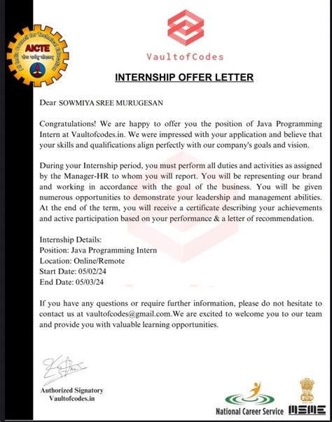 Thrilled To Announce That Ive Been Offered A Java Internship At