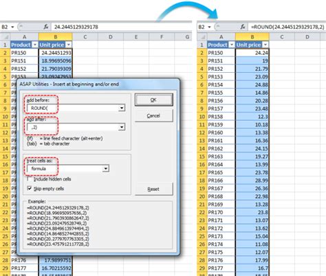 tip quickly round the numbers in selected cells asap utilities blog