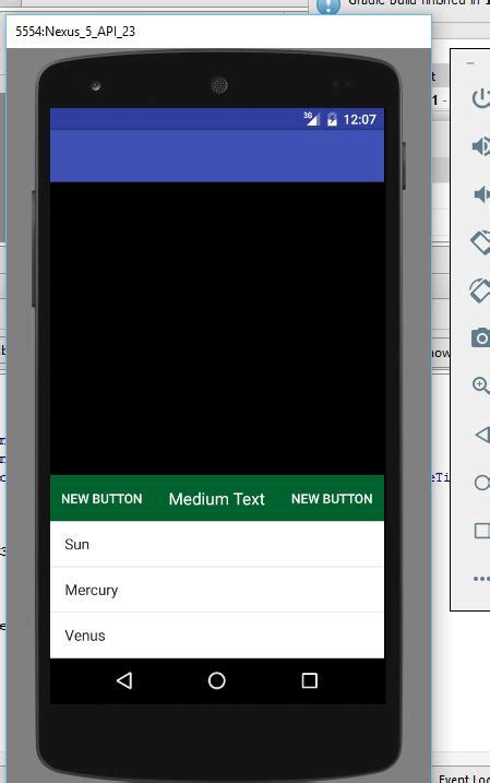 Android Relativelayout Is Shown On The Devicescreen Of Androidstudio