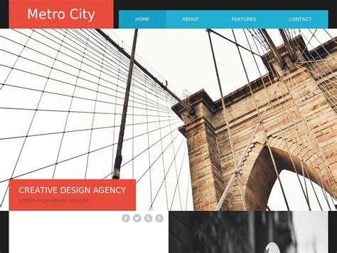 Metro City Портфолио Шаблоны Bootstrap BootstrapТема