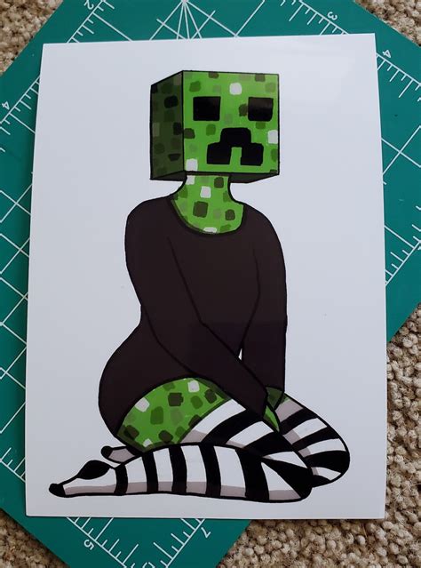 Sexy Minecraft Creeper Print Etsy