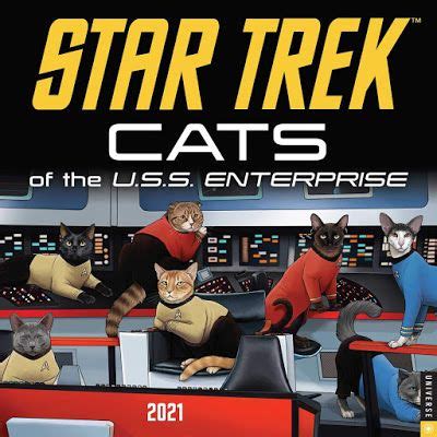 Star Trek Cats Of The Uss Enterprise 2021 Calendar Cover Jenny Park