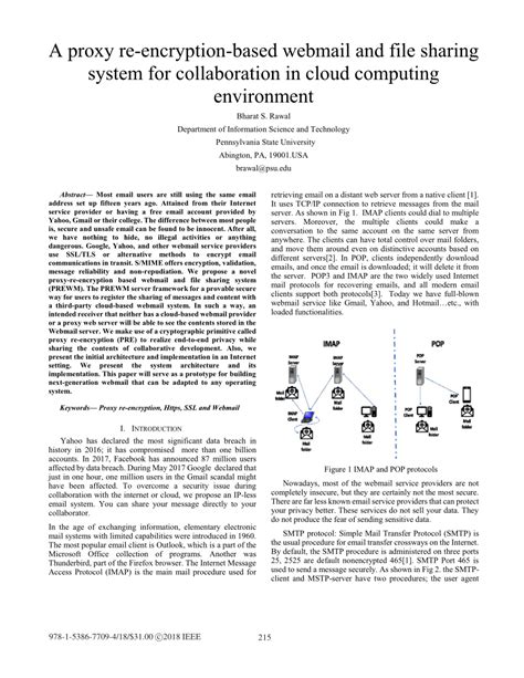 PDF A Proxy Re Encryption Based Webmail And File Sharing System For Collaboration In Cloud