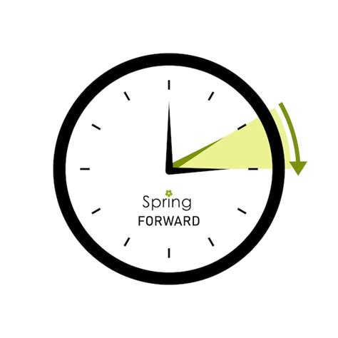 Premium Vector Spring Forward Daylight Saving Time Summer Time Alarm