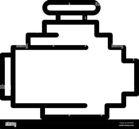 Check Engine Dashboard Icon Outline Check Engine Dashboard Vector Icon For Web Design Isolated