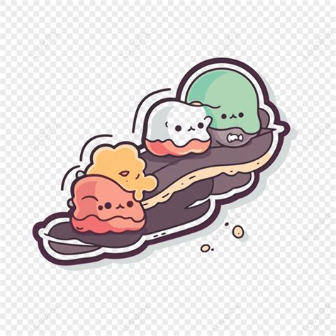 귀여운 스티커 일러스트 Kawaii 아이스크림 클립 아트 벡터상표이스트 Png 일러스트 무료 다운로드 Lovepik
